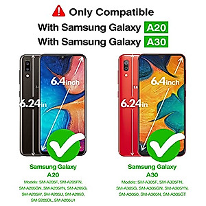 Rayboen Case for Samsung Galaxy A20 A30, Crystal Clear Non-Slip Anti-Yellowing Shockproof Protective Cover, Hard Plastic Back & Soft TPU Frame Thin Phone Case for Samsung Galaxy A20 A30 6.4 inch