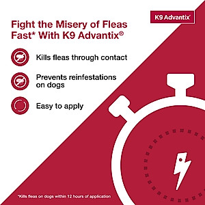 K9 Advantix Flea, Tick & Mosquito Prevention for Dogs 11-20 lbs. | Flea Drops for Medium Dogs | Apply Monthly | 2 Treatments