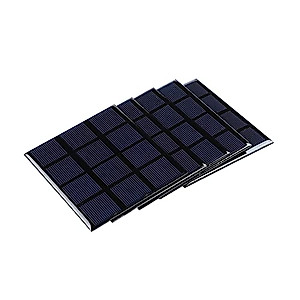 SUNYIMA 5Pcs Polycrystalline Mini Solar Panels Solar Cells Solar System Kit 3V 400mA 110mm x 92mm/4.33"x 3.62" for DIY Electric Toy Materials Photovoltaic Cells Solar DIY System Kits
