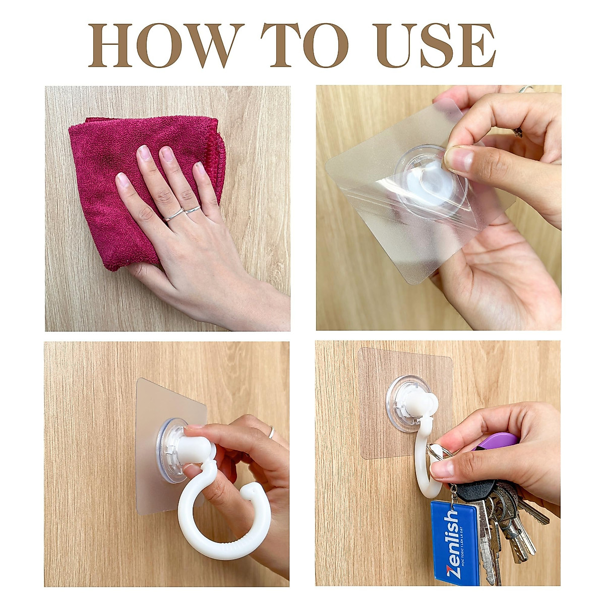 12Pcs Adhesive Ceiling Hooks Heavy Duty No Drill 360° Rotating, Swivel Utility Strong Self Sticker Wall Hook Sticky Under Cabinet for Hanging Purse Bag Small Plant Hanger, 3Inch Waterproof, BlackWhite