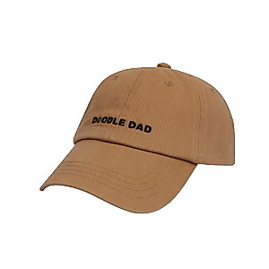 Hatphile 6 Panel Soft Embroidery Baseball Cap (Doodle Dad Brown)