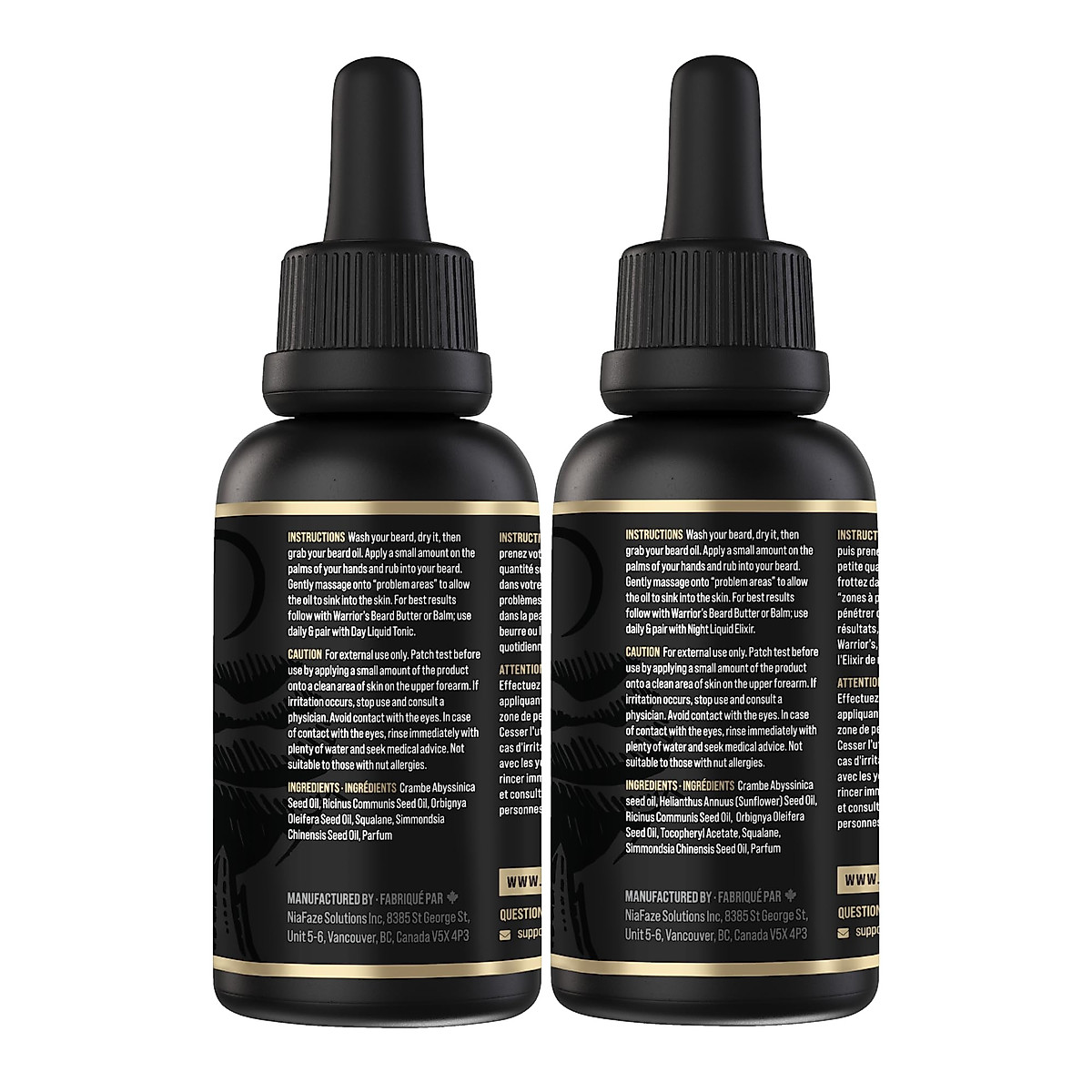 The Beard Struggle Tonic + Elixir Beard Oil Bundle - Gold Collection - Grooming Beard Oil - Softens, Moisturizers, and Strengthens Beard Growth - Pack of 2, Valhalla's Gates