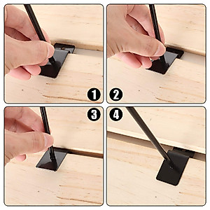 32Pack Slatwall Hooks, 8” Heavy Duty Panel Display Hooks, Commercial Grade Slat Board Hooks for Panel, 1/8” Thickness Metal Slatwall Deluxe Hooks for Garage Shop Retail Display, Black