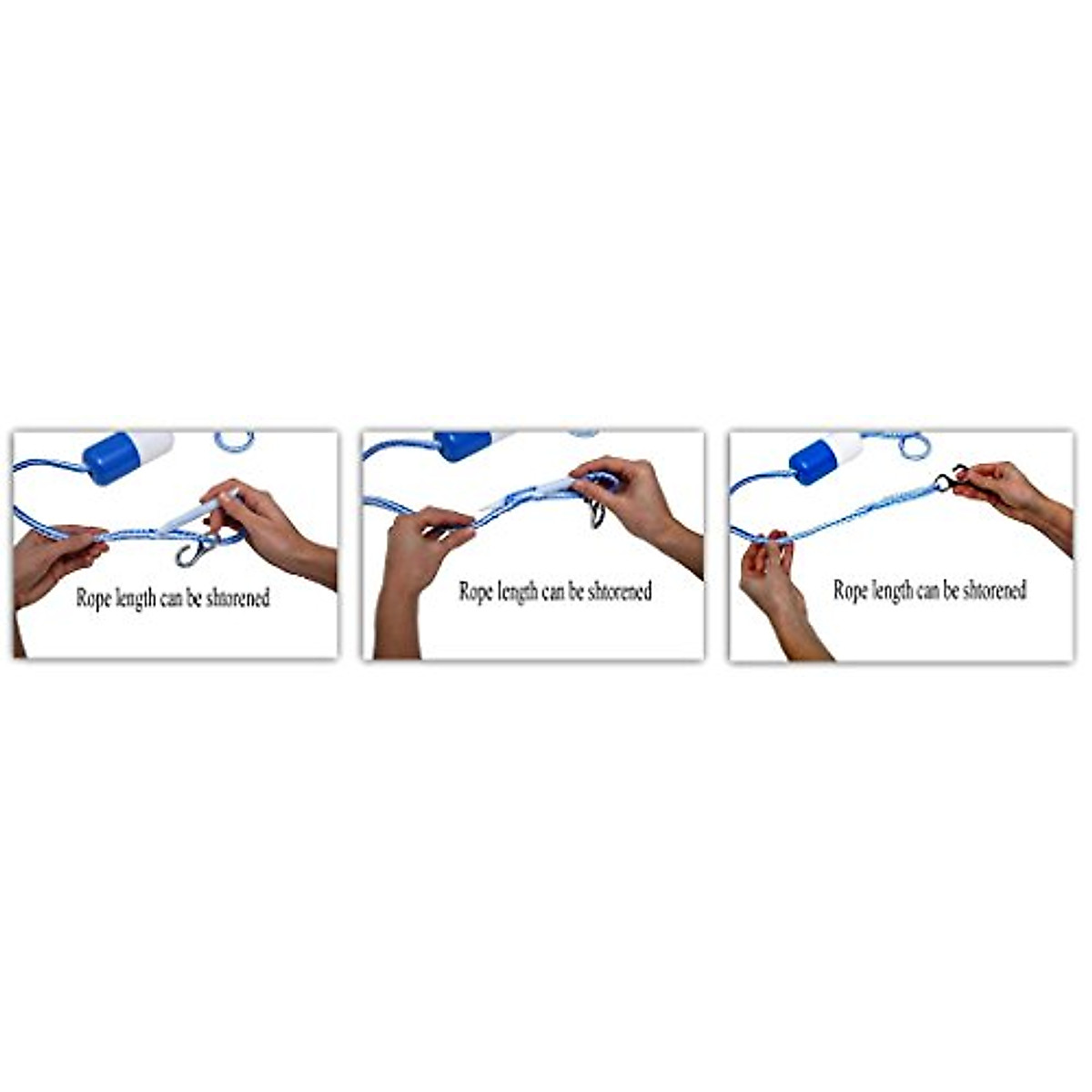 ATIE 18' Swimming Pool Safety Divider Rope and Float Line with 2 Pre-Assembled Stainless Hooks and 7 Bi-Tone Floating Buoys for Effective Visibility (18 FT)