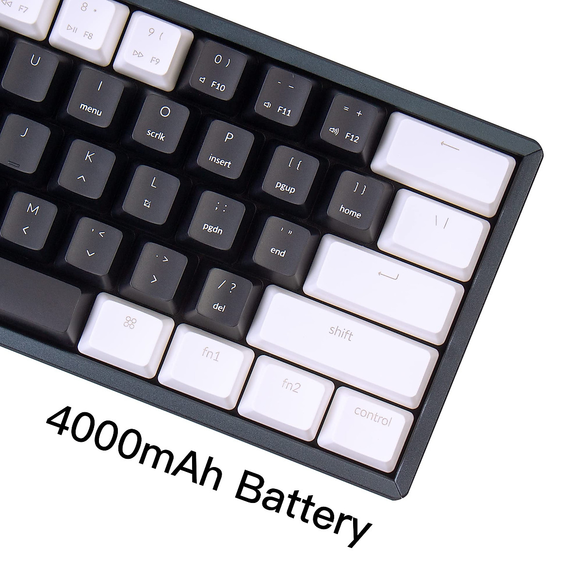 Keychron K12 60% Layout Bluetooth Wireless/USB Wired Mechanical Gaming Keyboard with Keychron Mechanical Brown Switch Aluminum Frame, Compact 61-Key Computer Keyboard for Mac Windowss