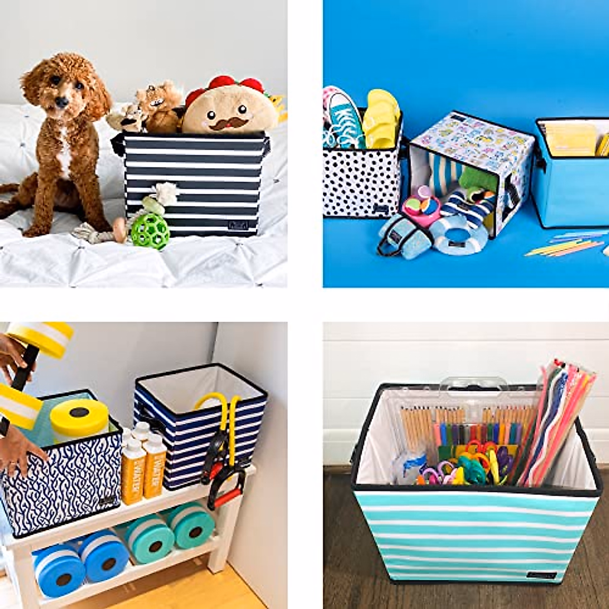 SCOUT Hang-10 Collapsible Storage Bin, Fits Hanging Files, Open Top, Two Handles