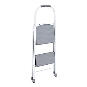 Rubbermaid RMS-2 2-Step Steel Step Stool, 225-pound Capacity, White