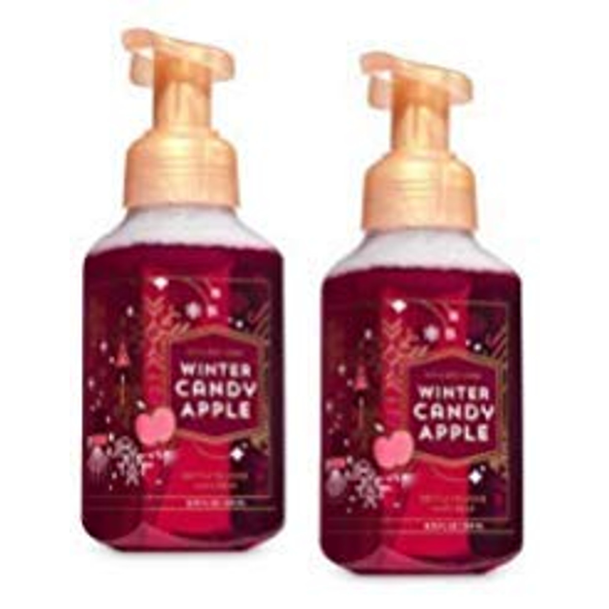Bath and Body Works 2 Winter Candy Apple Gentle Foaming Hand Soap. 8.75 Oz.
