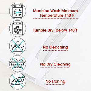 Durable Fine Mesh Delicates Laundry Bags for Socks Delicates Washing Machine Underwear Lingerie Hosiery Sleepwear Extra Large New Honeycomb Mesh ​Laundry Wash Bag 3 Pack 12" x 16"