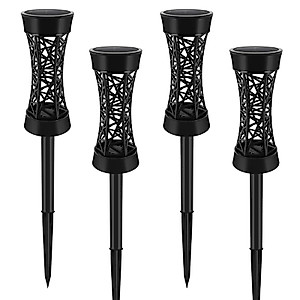 Solar Powered LED Garden Lights,Waterproof Solar Pathway Lights Outdoor, Automatic Led Halloween Christmas Decorative Landscape Lights for Patio,Bright Lawn Walkway Lights Solar Garden Lights-4PACK