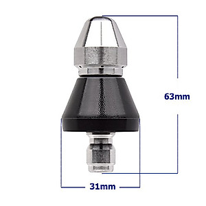 CREEXEON SN-007 Pressure Washer Sewer Jetter Nozzle,Drain Cleaning Water Jetter,5000 PSI 1/4'' Quick Disconnect Plug