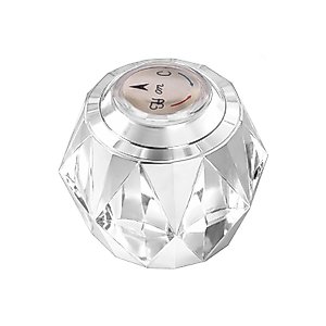 Ryutain Crystal Glass Faucet Handle, Hot and Cold Temperature Control, Diamond-Cut Design，Compatible with Delta Faucet RP2391，Suitable for Showers/bathtubs.QXBS-1