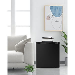 1.1 Cubic Feet Mini Freezer Countertop, Single Door Compact Upright Freezer with Reversible Door, Removable Shelves, Small freezer for Home/Dorms/Apartment/Office(Black)