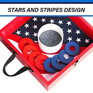 Outdoor Games Wooden Washer Toss Game with 8 Washers