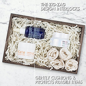 MagicWater Supply Crinkle Cut Paper Shred Filler (2 LB) for Gift Wrapping & Basket Filling - Light Ivory