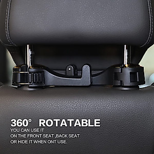 Banseko 2 Pack Car Hook,Car Seat Back Hook,Universal Multifunctional Car Vehicle Back Seat headrest Mobile Phone Holder,Universal adjustable Car headrest hook (Blue)