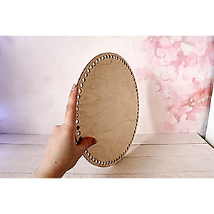 Wooden basket base 12 inch round bottom for crochet wicker craft supplies 30 cm
