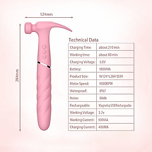 Massage Gun,Hammer G Spot Clit Vibrator Adult Sex Toys for Woman,Pulsating Anal Dildo Vibrators Waterproof Nipple Vagina Prostate Massagers Rechargable Clit Stimulation for Couples