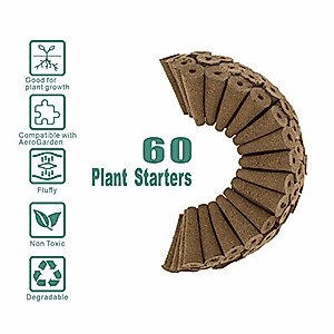 lukandafi Grow Sponges 60 Pack, Hydroponics Sponge Compatible with Aerogarden, iDOO