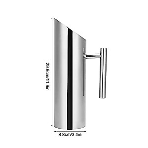 Ikunde Water Kettle Stainless Steel Teapot Coffee Juice Pot Drinkware for Home Bar Restaurant1.5L