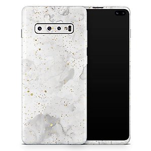 DesignSkinz Karamfila Watercolor & Gold V6 Protective Vinyl Decal Wrap Skin Cover Compatible with The Samsung Galaxy S20 (Screen Trim & Back Glass Skin)