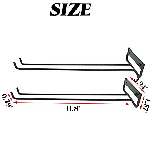 TIHOOD 4PCS 11.8 Inch Stemware Wine Glass Hanging Rack with Screws, Wall Mount Wine Glass Holder Hanger Storage, Metal Organizer for Bar Kitchen, Under Cabinet