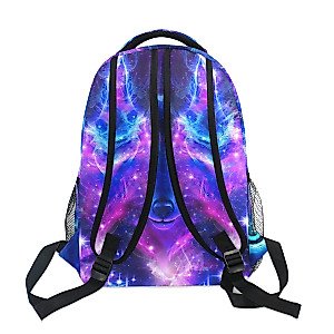Starry Wolf Kids Backpack for Boys Classic School Bookbag Perfect Size for School and Travel Backpacks