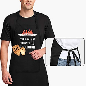 Funny apron for men, BBQ aprons for men, Grilling aprons, Chef cooking apron, with two tool pocket, Adjustable Neck Strap Waterproof and OilProof Best for Grilling, Birthday Gifts for Dad, Mens gifts.