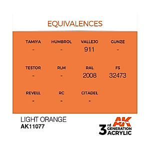 AK Interactive 3rd Gen Acrylic Light Orange 17ml