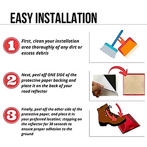 Adhesive Sticky Pads For Road Reflectors | Pack of 10 | 4 by 4 inch Butyl Pads | Sticks to Street, Pavement and Asphalt | Industrial Grade Glue for Reflector Markers (Reflectors Sold Separately)