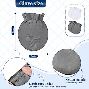 Boyiee 12 Pieces Baby Mittens Newborn Hats and Sock Infant Mittens Baby Caps Mittens Socks Set No Slip Ankle Socks(Blue and White)