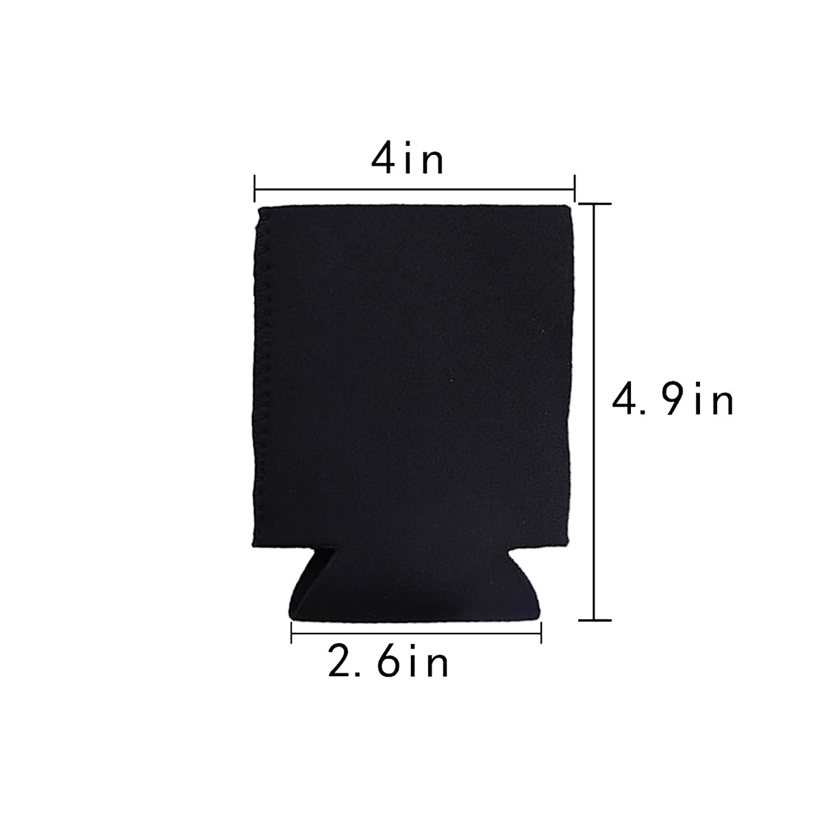 EYAKEG Blank Beer Can Cooler Sleeves (4-Pack) Bulk Sublimation Blanks for Vinyl Plain Collapsible Foam Can Sleeves Coolers for Soda Cans & Bottles Black