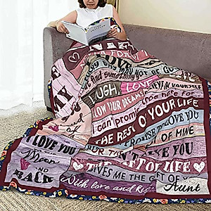 AJIIUSV to My Niece Gifts from Auntie Throw Blanket Niece Gifts Blankets from Aunt Birthday Gifts Christmas Thanksgiving New Year Holiday 50"x60"