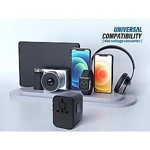 LOVE BEIDI Travel Essentials, International Travel Adapter for European US UK AUS JP, Universal Travel Adapter Plug Adapter Wall Charger with 4 USB Charging Ports for Men Women