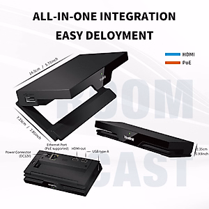 Yealink RoomCast Wireless HDMI Transmitter and Receiver 4K, Up to 4 Screens Casting Wireless Presentation System, Equipped with WPP30 Plug & Play, Collaboration with Yealink A20 A30, no App Needed