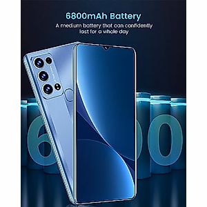 VIQEE Rion9Pro 5G Unlocked Cell Phones,6G+256GB Dual Sim Smartphone, Unlocked Mobile Phone with 6.72inch Waterdrop Screen, Android Phone 48+108 MP | 6800mAh | Fingerprint Lock & Face ID | (Blue)