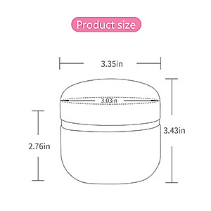 Topwon Body Powder Container with Powder Puff for Baby Women Talc Free Dusting Loose Powder Case Home Travel Powder Box (Colorful)