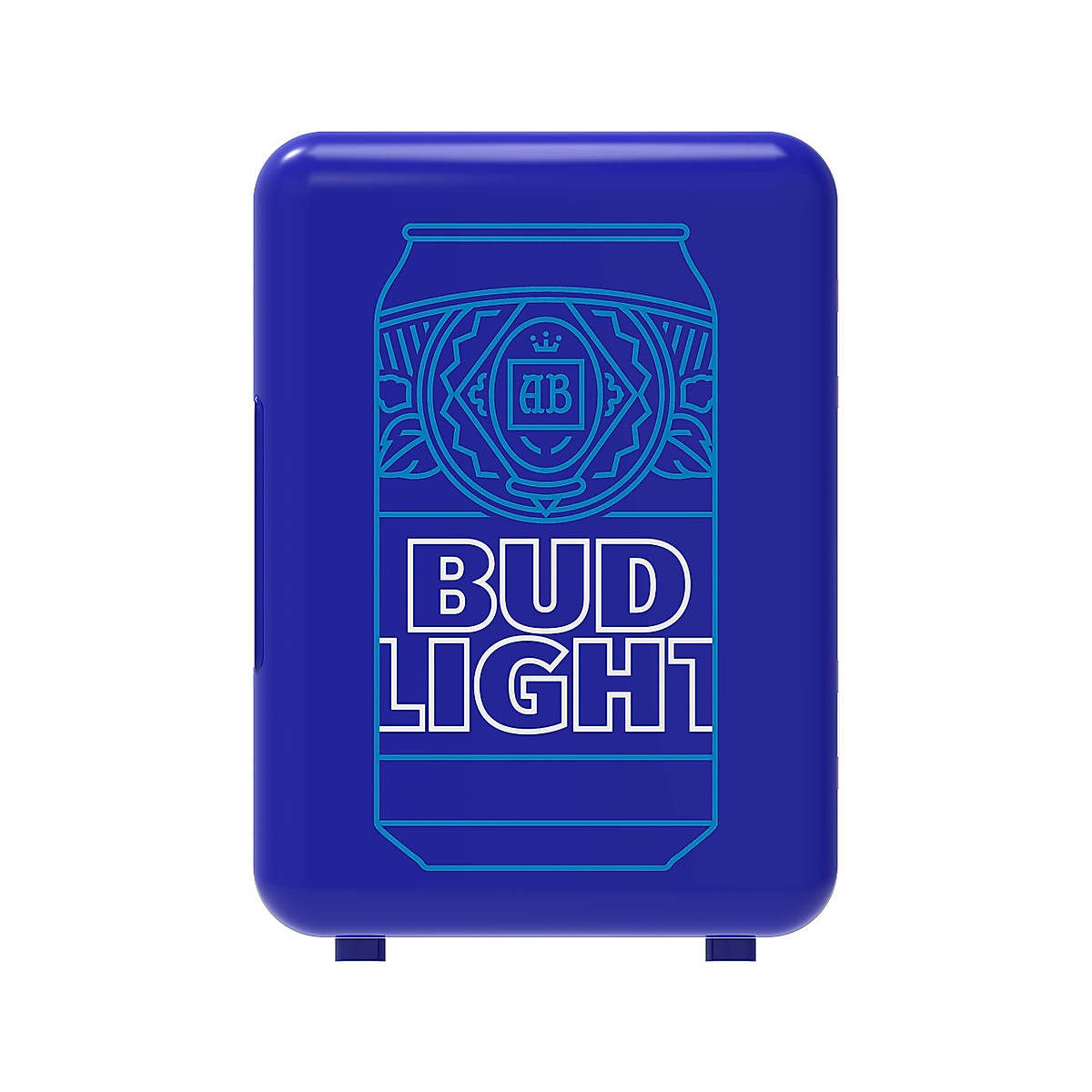 CURTIS MIS152BULT Bud Light, Mini Portable Compact Personal Fridge Cooler, 4 Liter Capacity Chills Six 12 oz Cans, 100% Freon-Free & Eco Friendly, 6, Navy