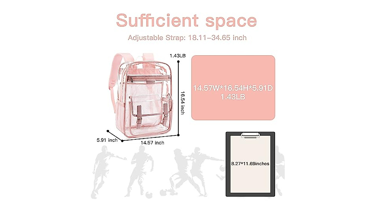 Telena Clear Backpack - Durable & Stylish for Daily Use