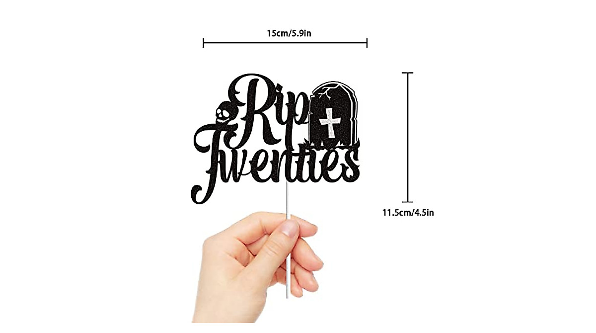 Glamorous Rip 20s Cake Topper for 30th Birthday