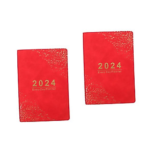 ABOOFAN 2pcs notebook agenda book calendar book a5 Paper household planner organizer multi-function academic planner daily planner 2024 convenient academic planner