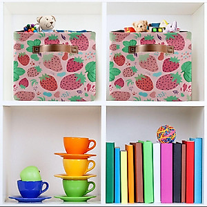 Strawberry Rectangular Storage Basket Organizer Bin Shelf Baskets For Clothes Gifts For Home Office Dorm