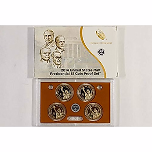2014 S Presidential Dollar 2014 S US Mint Presidential Proof Set 4 Coin Complete Proof