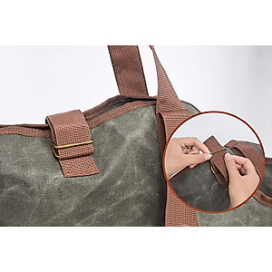 Waterproof Wood Carrier Storage Bag Durable Firewood Large Tote Bag for Garden Backyard Pit Outdoor