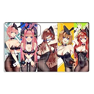 New WVICM Playmat The Quintessential Quintuplets TCG CCG OCG Trading Card Game Mat with Zones Mouse Pad Desk Mat + Free Bag (MP005-04-with Zones)