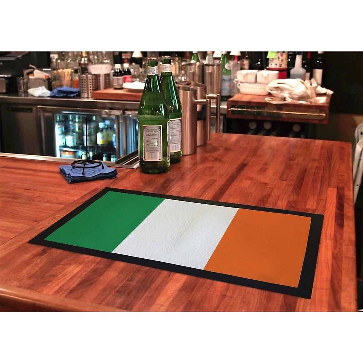 Rubber Bar Mat Bar Runner Irish Flag Spill Mat Gift Idea
