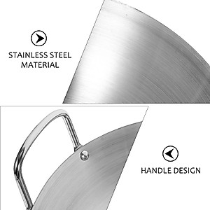 DOITOOL Kitchen Cookwear Stainless Steel Wok, 10.23 Inch Non- stick Frying Pan Dual Handle Wok Kitchen Cookware Carbon Steel Skillet