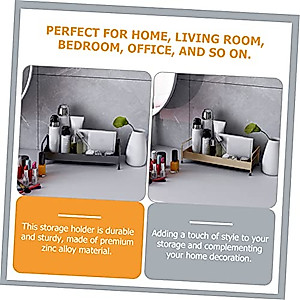 Yardwe Pantry Mount Storage Rack Brushes Display Bethroom Basket Shelf Vanity Shower for Metal Holder Kitchen Towel Caddy Toiletry Dresser Toiletries Punch Trays Wall White Decors