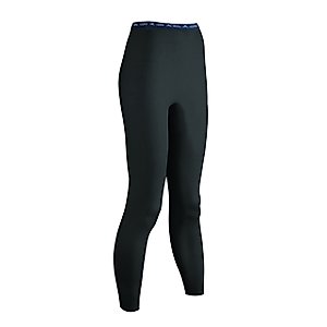 ColdPruf Platinum Dual Layer Activewear Ankle Length Long Johns Base Layer Leggings for Women, Black, Large
