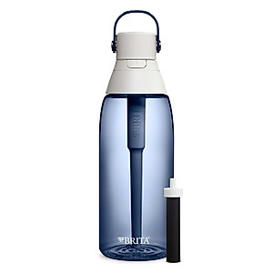 Brita Insulated Filtered Water Bottle with Straw, Reusable, BPA Free Plastic, Night Sky, 36 Ounce